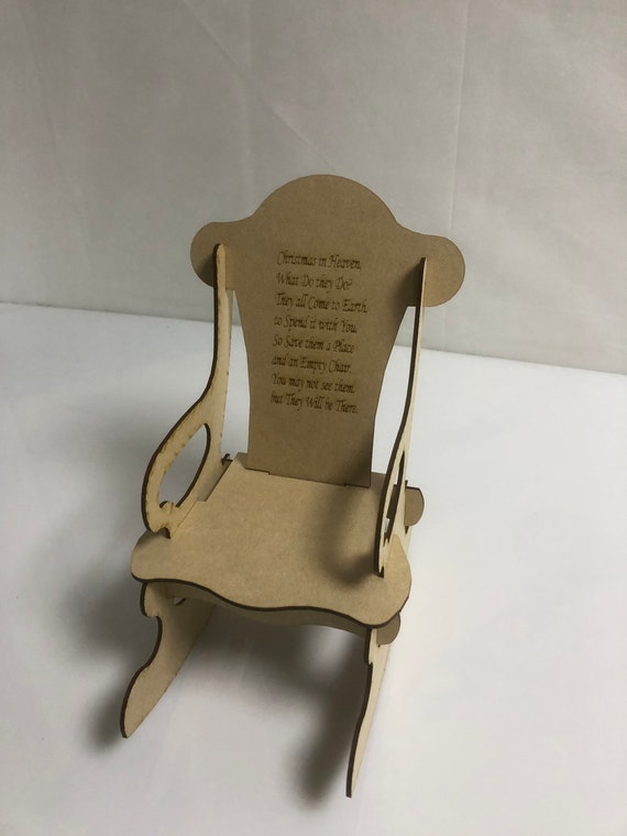 Christmas in Heaven Poem Rocking Chair - Etsy UK