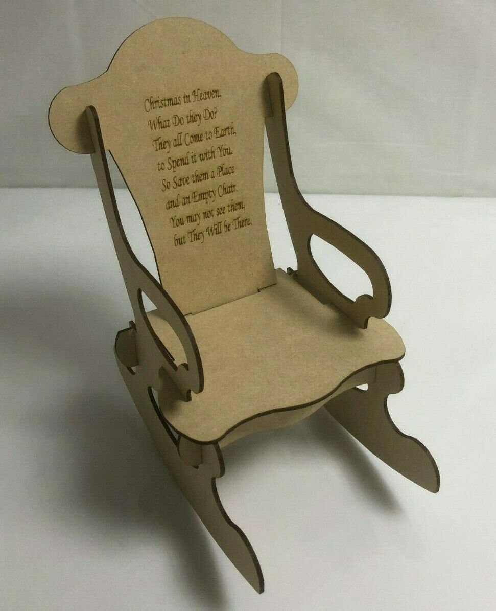 Christmas in Heaven Poem Rocking Chair Remember Loved Ones Memorial ...