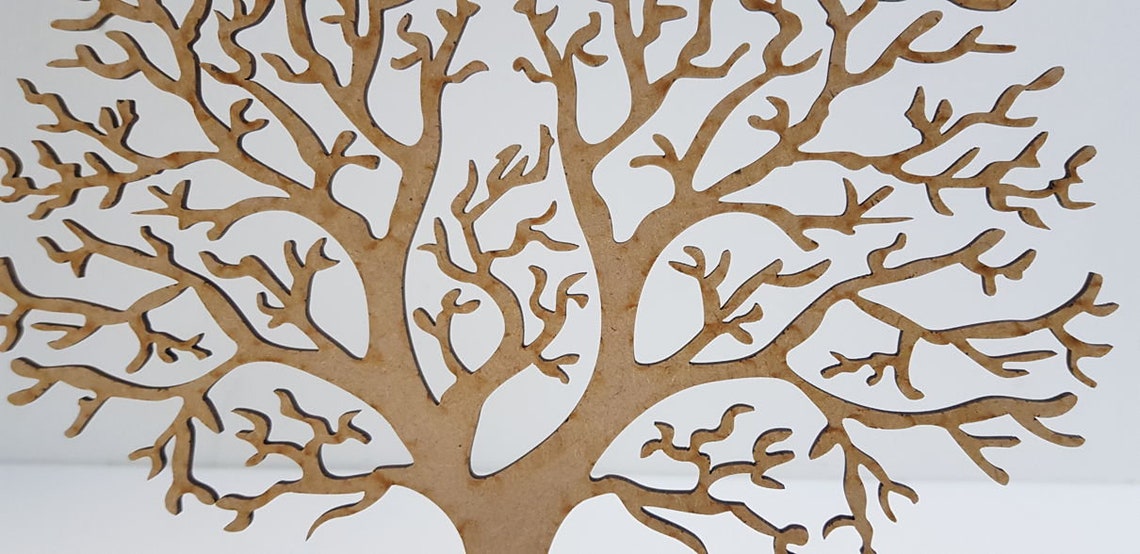 MDF Family Tree Kit Complete With 20 Blank Hearts - Etsy UK