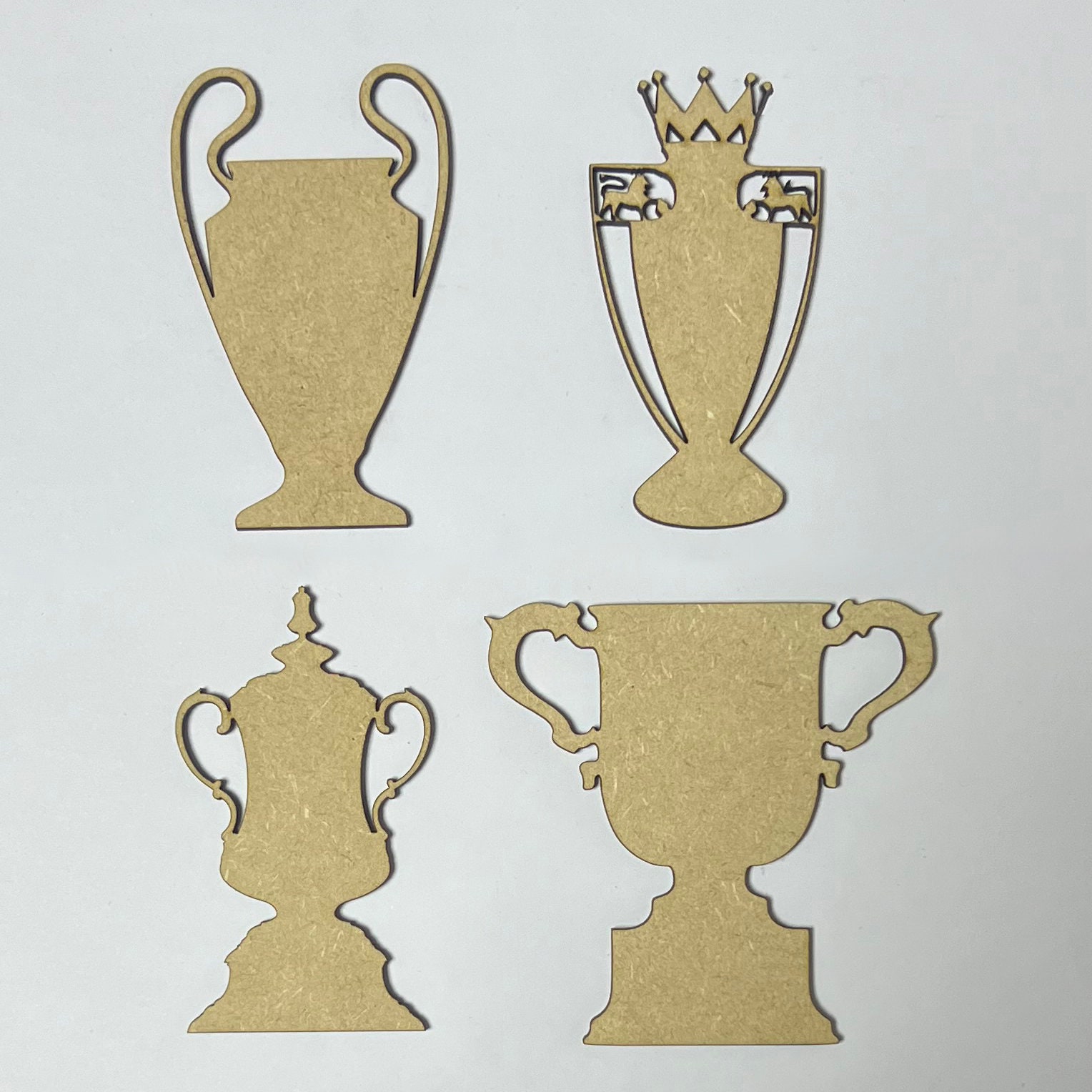 Wooden MDF English Football Trophy Large Sports Crafts Sign Football ...