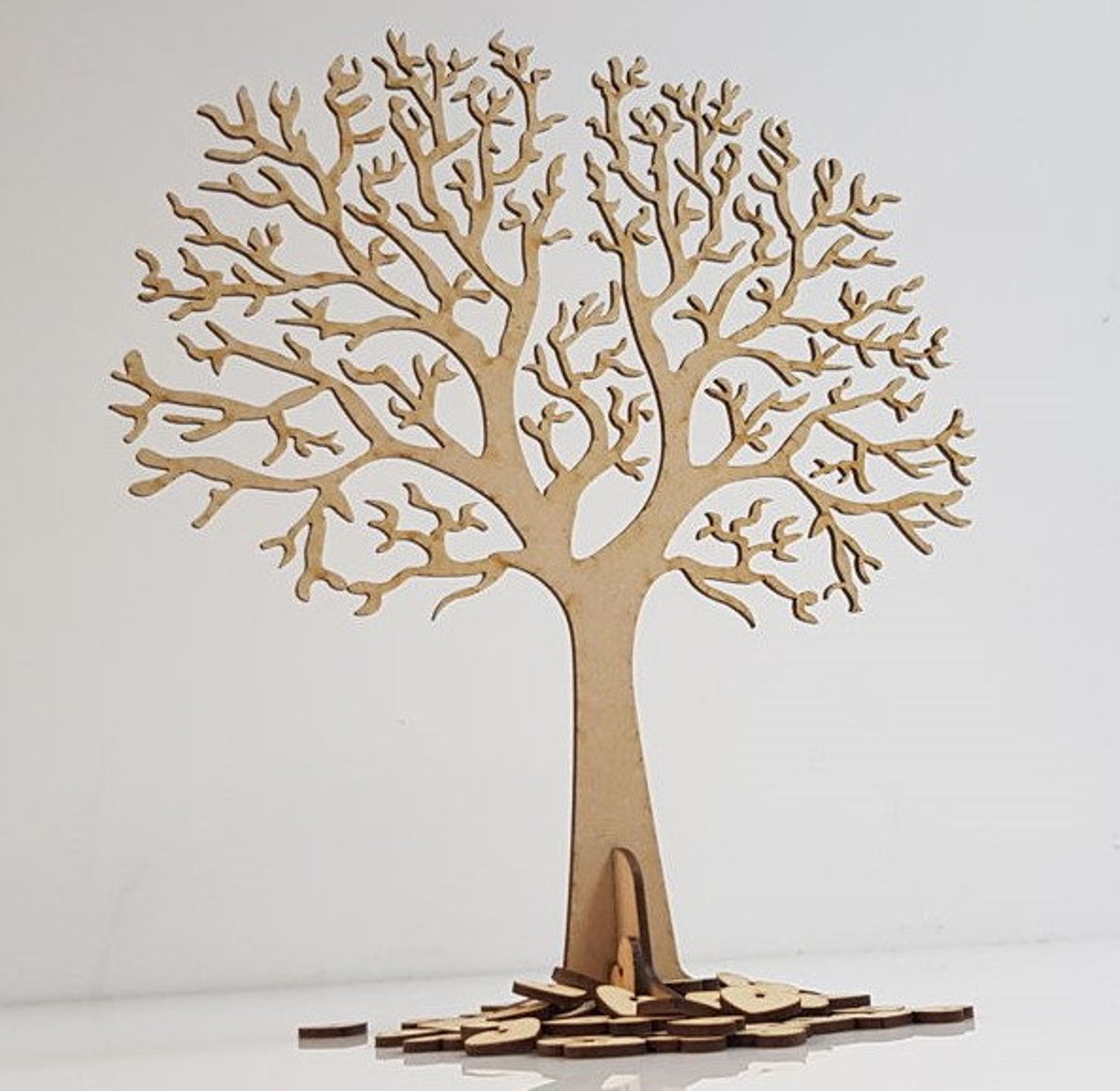 MDF Family Tree Kit Complete With 20 Blank Hearts - Etsy UK