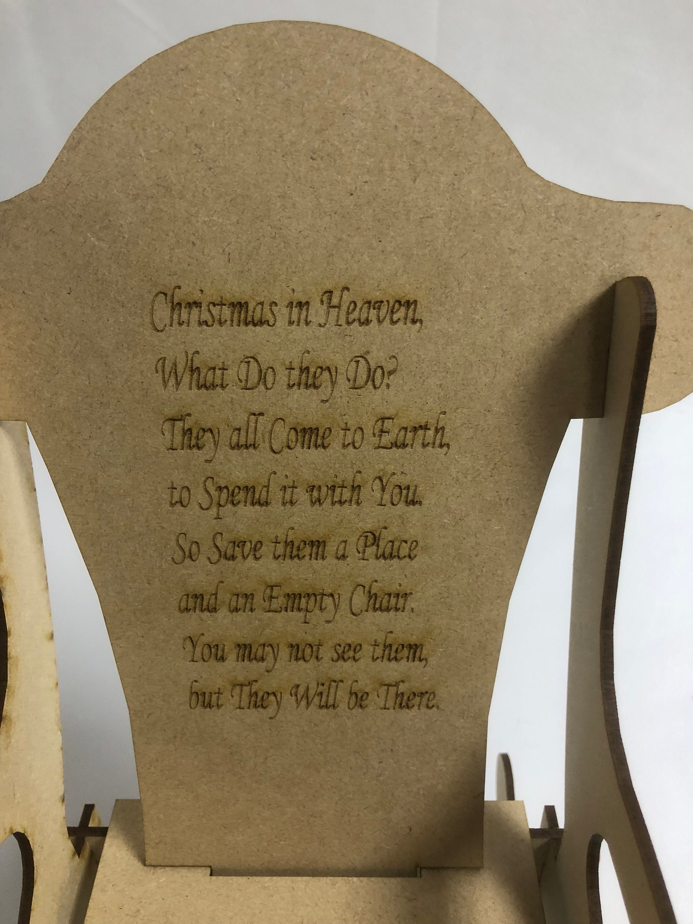 Christmas in Heaven Poem Rocking Chair Remember Loved Ones - Etsy UK