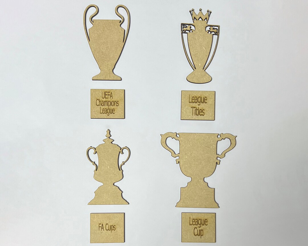Wooden MDF English Football Trophy Large Sports Crafts Sign Football ...