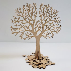 MDF Family Tree Kit Complete With 20 Blank Hearts - Etsy UK
