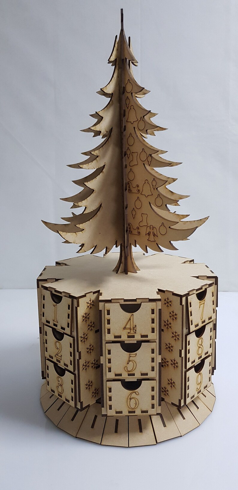 Spinning Christmas Tree Advent Calendar - Etsy UK