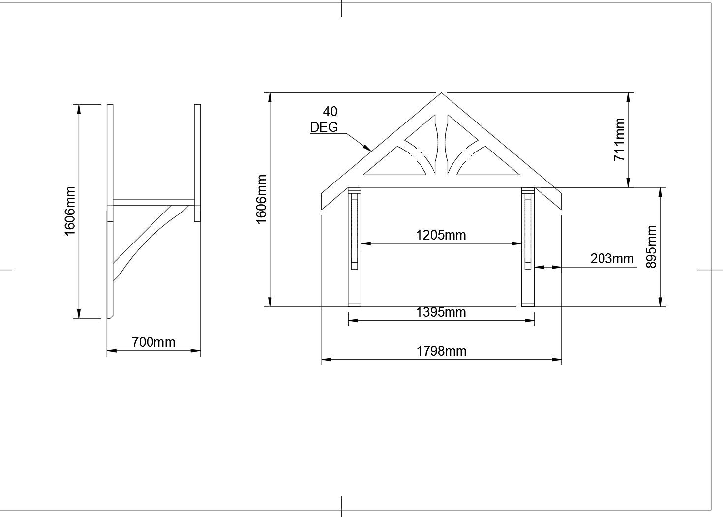 Quality Handmade Timber Door Canopy Porch Gallows Brackets - Etsy UK