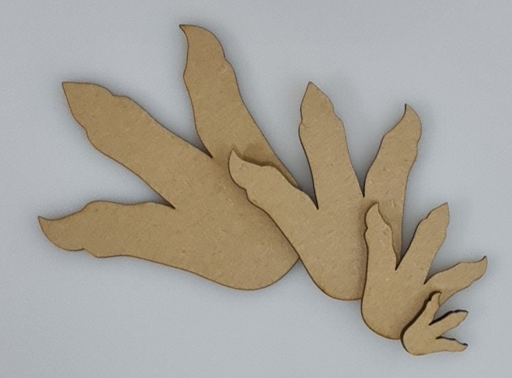 Wooden MDF Dinosaur Footprint Craft Blank Scrapbook Embellishments ...