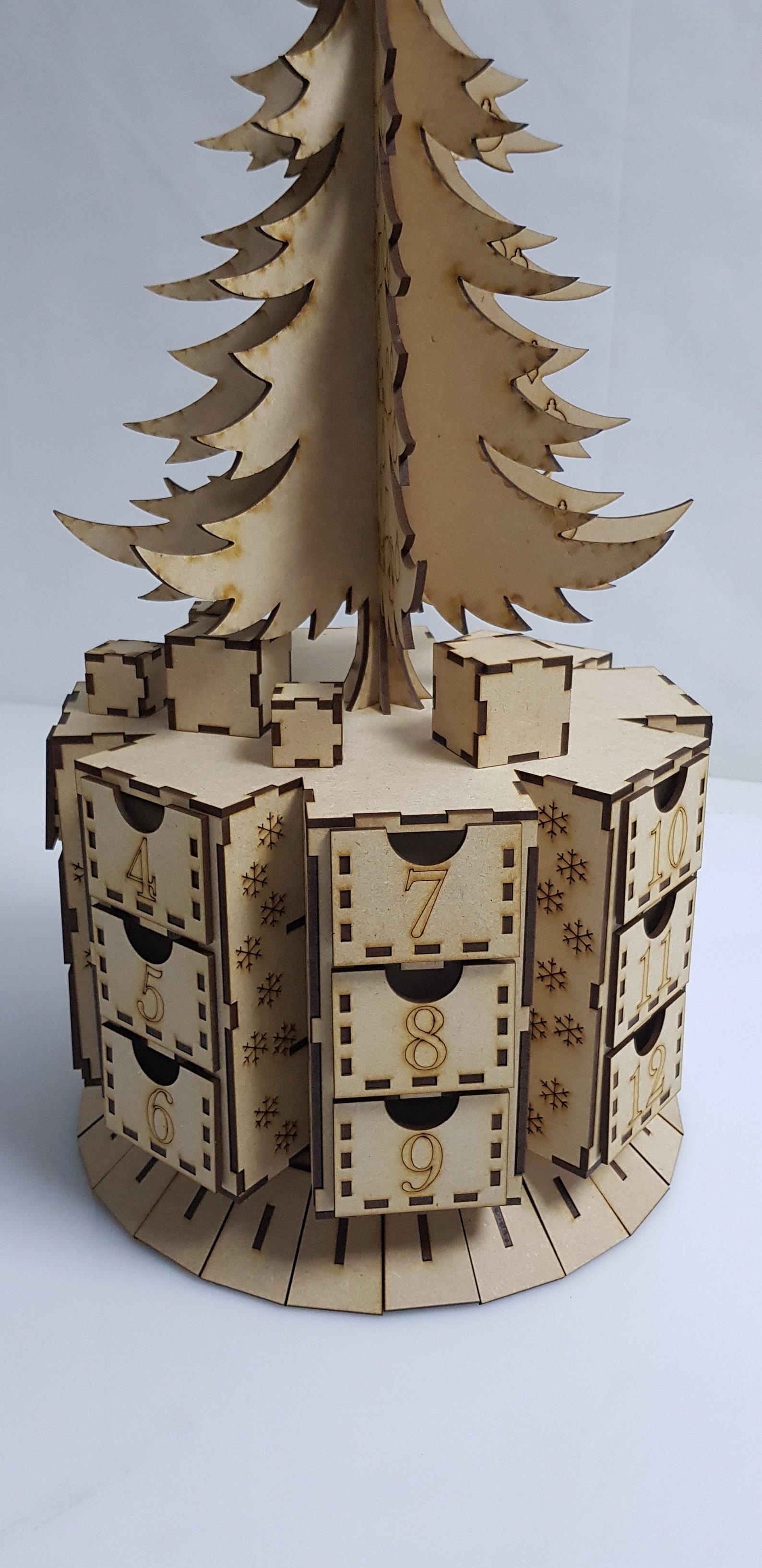 Spinning Christmas Tree Advent Calendar - Etsy UK