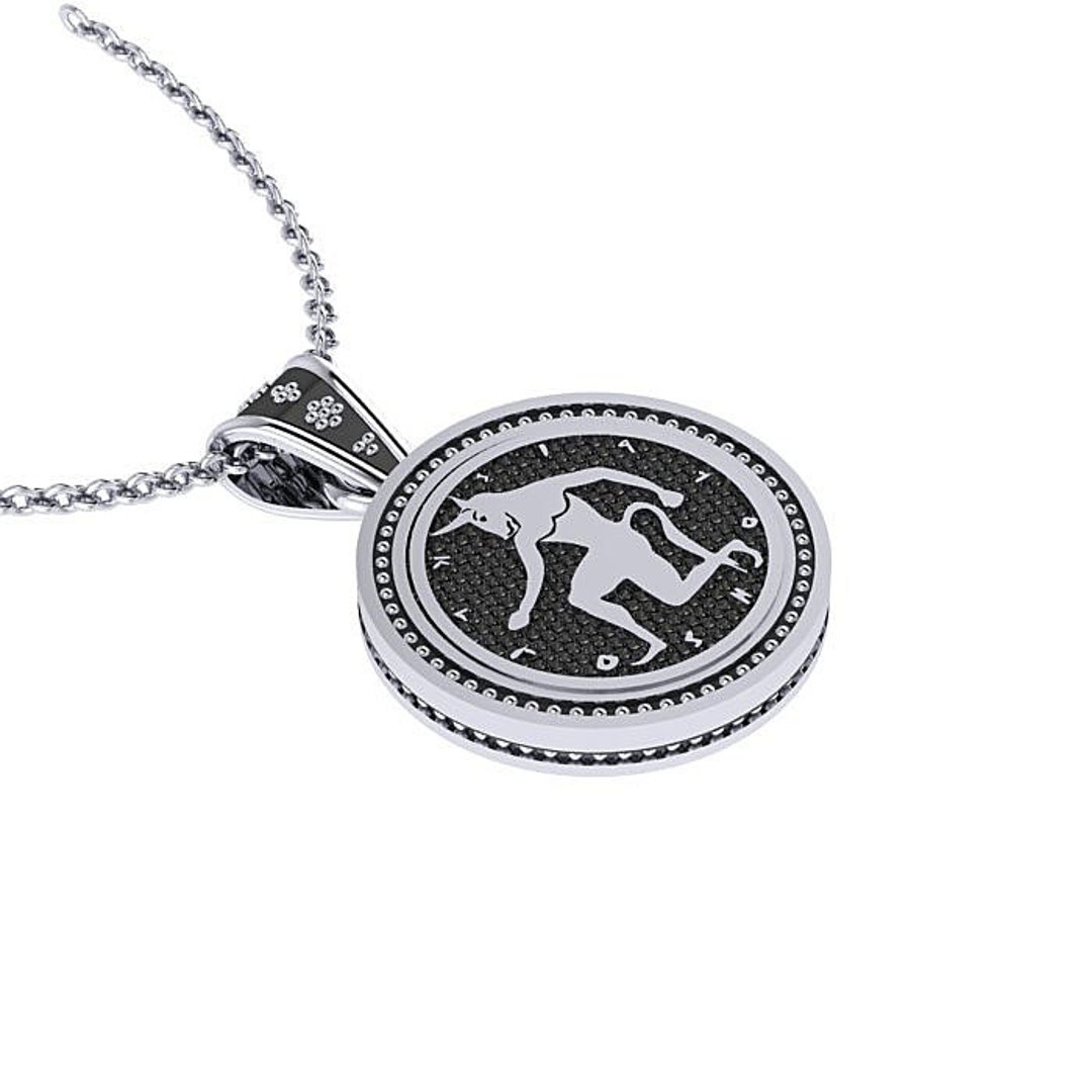 Minotaur Pendant, Ancient Greek Seal Pendant / Two-tone Coloured ...