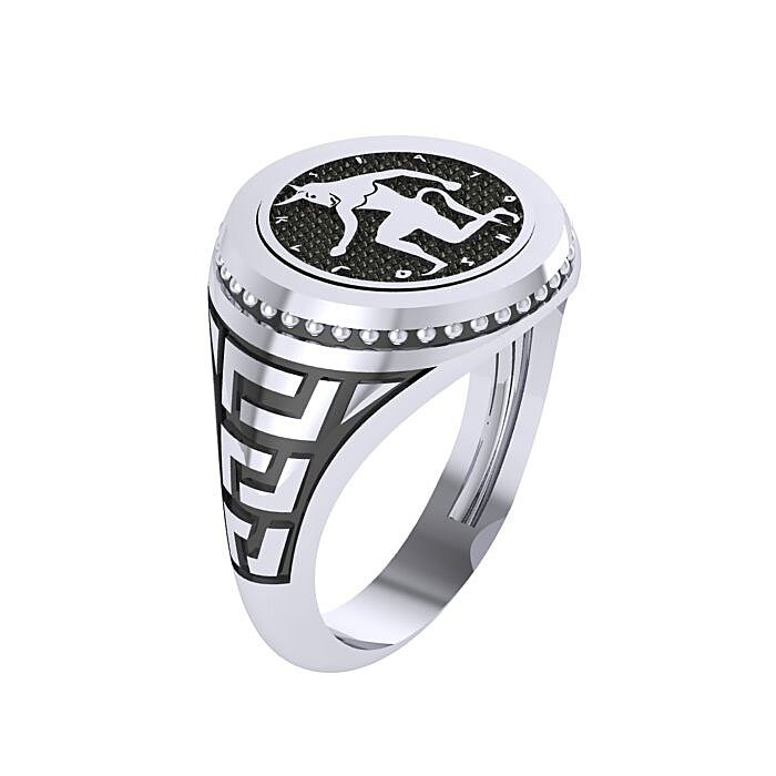 Minotaur Ring, Ancient Greek Seal Ring / Two-tone Coloured Sterling ...