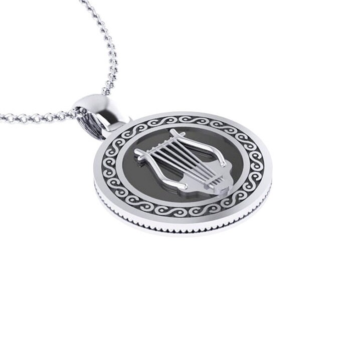 Greek Harp of God Apollo, Apollo Lyre, Ancient Greek Seal Pendant / Two ...