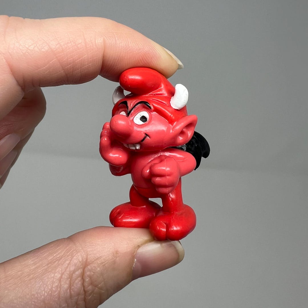 Little Devil Smurf Figure by Schleich 1984 - Etsy