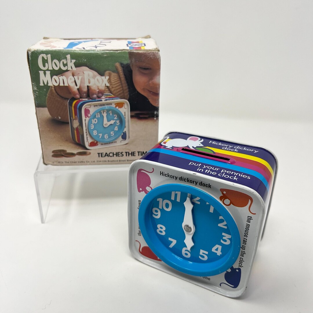 Clock Money Box for Children Made by Chad Valley 1976, Hickory Dickory ...