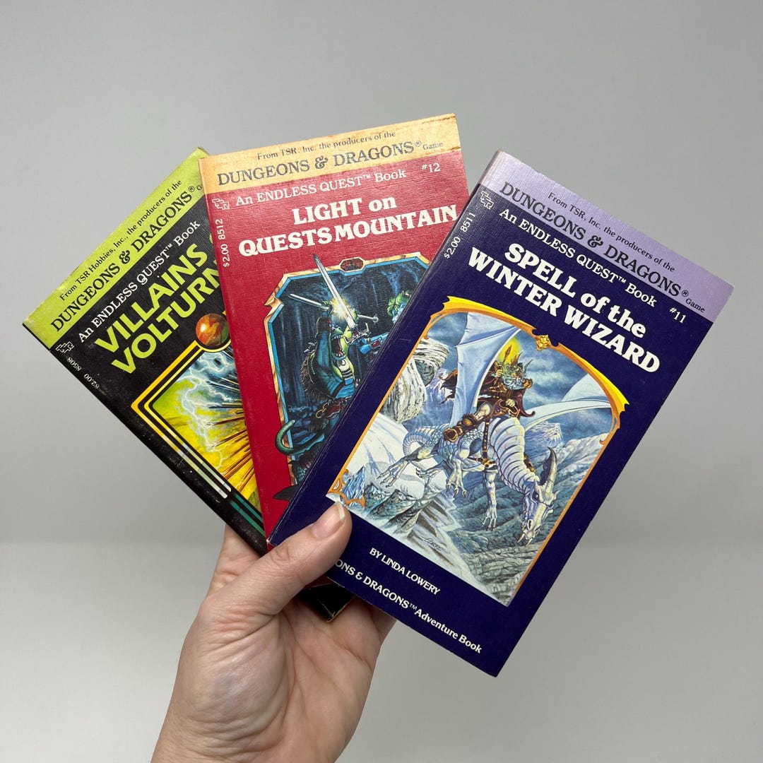 Dungeons and Dragons TSR Endless Quest Adventure Books First Printings 1983, Pick A Path to ...