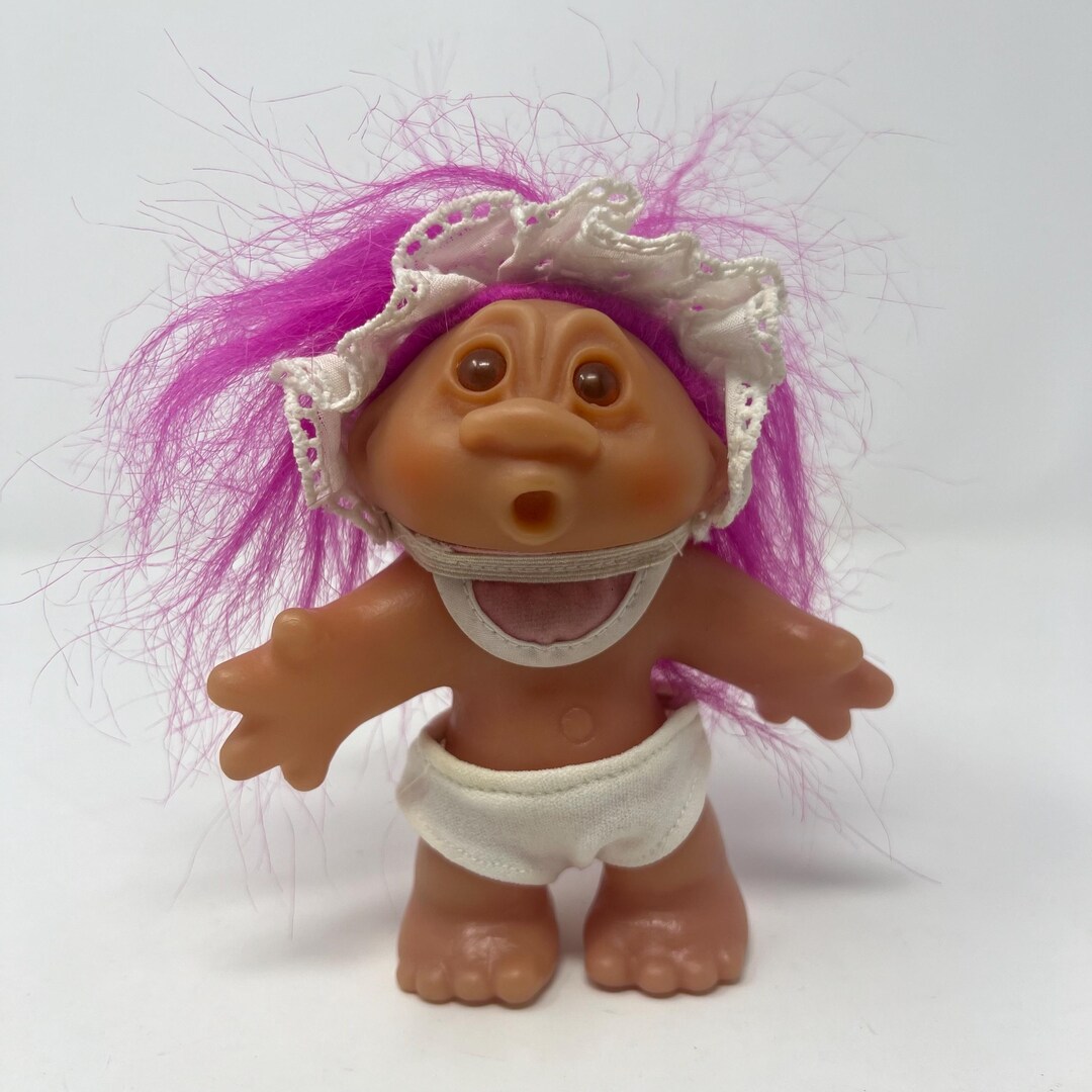 Dam Troll Baby, Vintage 1980s With Nappy, Bib and Hat - Etsy