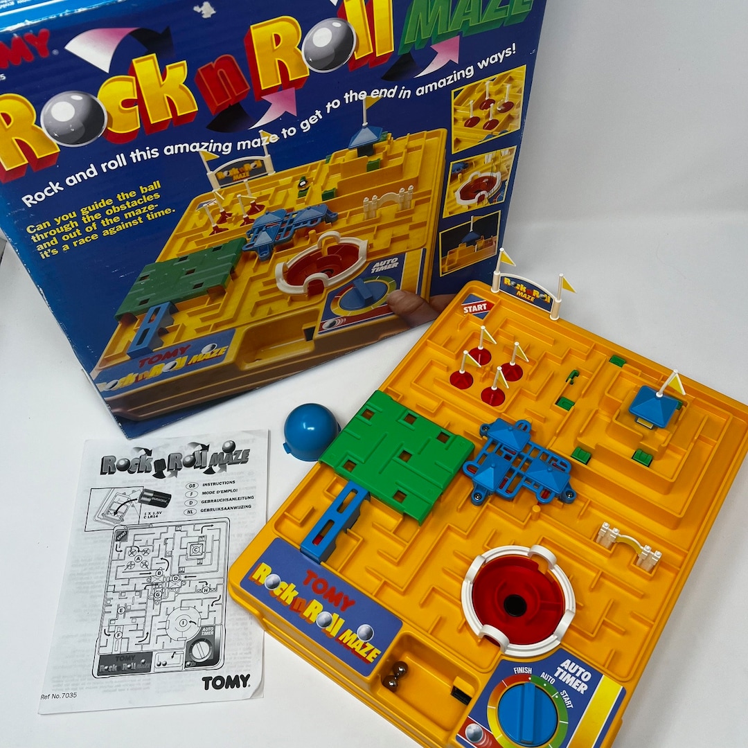 Vintage Tomy Rock N Roll Maze Game 1980s, Complete and Boxed, Fully ...