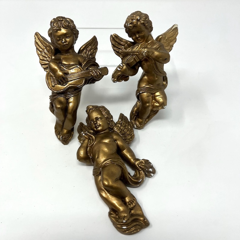 Golden Cherub Ornaments - Etsy UK