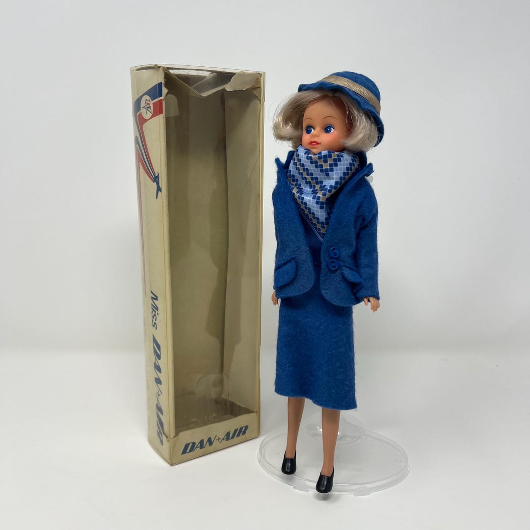 Miss Dan Air Cabin Crew Doll, Airline Merchandise 1980s - Etsy