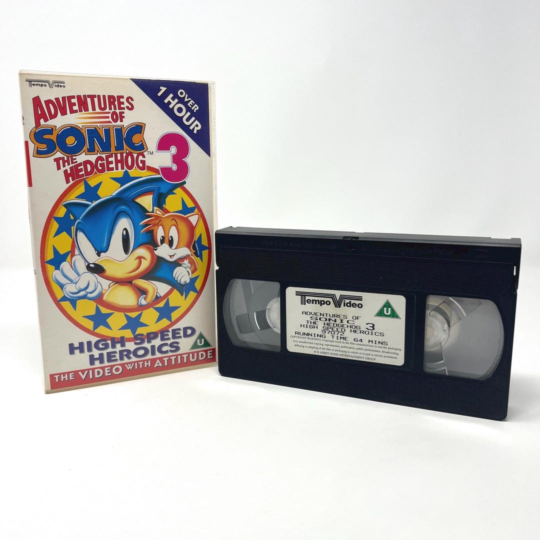Sonic the Hedgehog VHS Video Cassette 1993 High Speed Heroes - Etsy