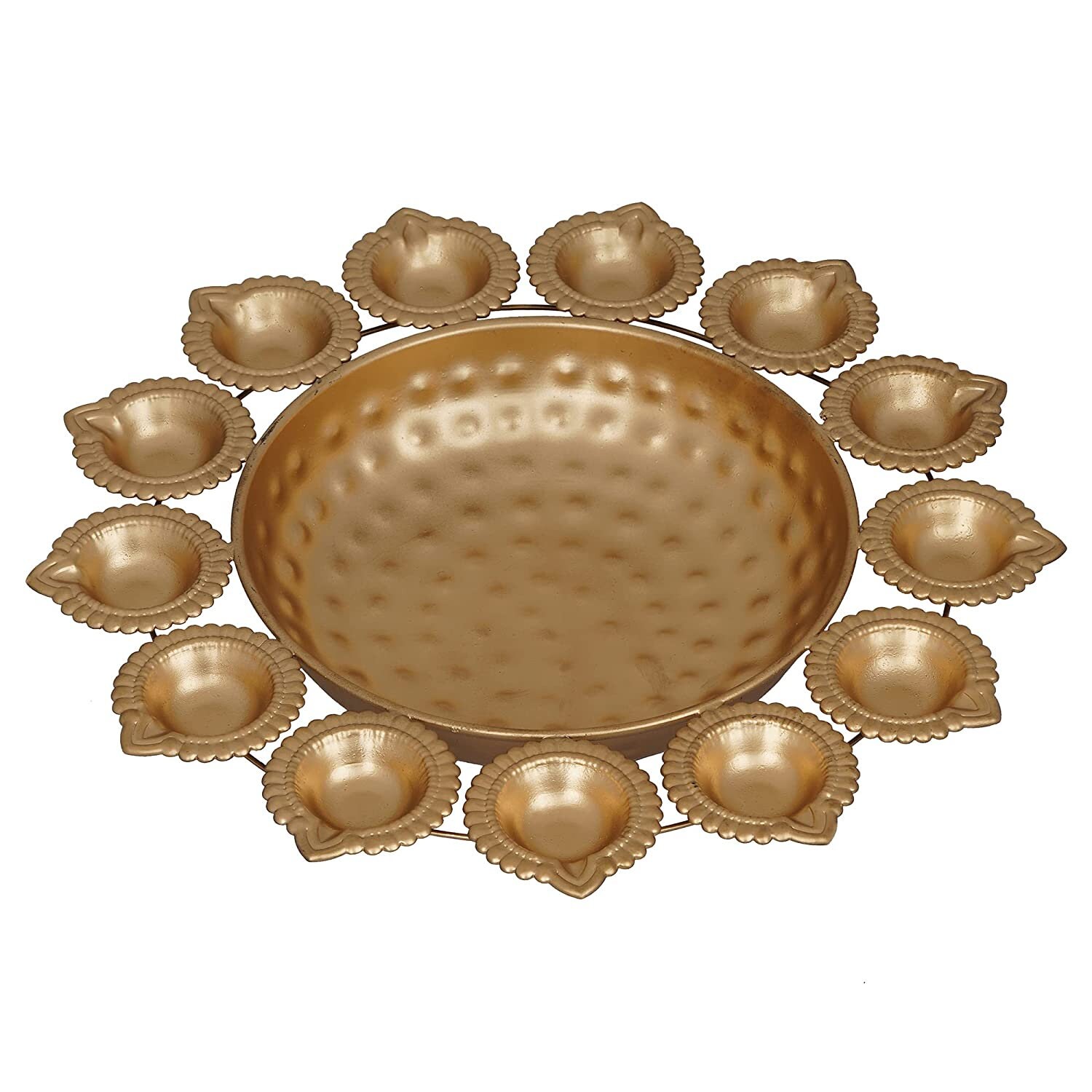 Zeby Crafts Diya Shape Flower Decorative Urli Bowl for Home Handcrafted ...