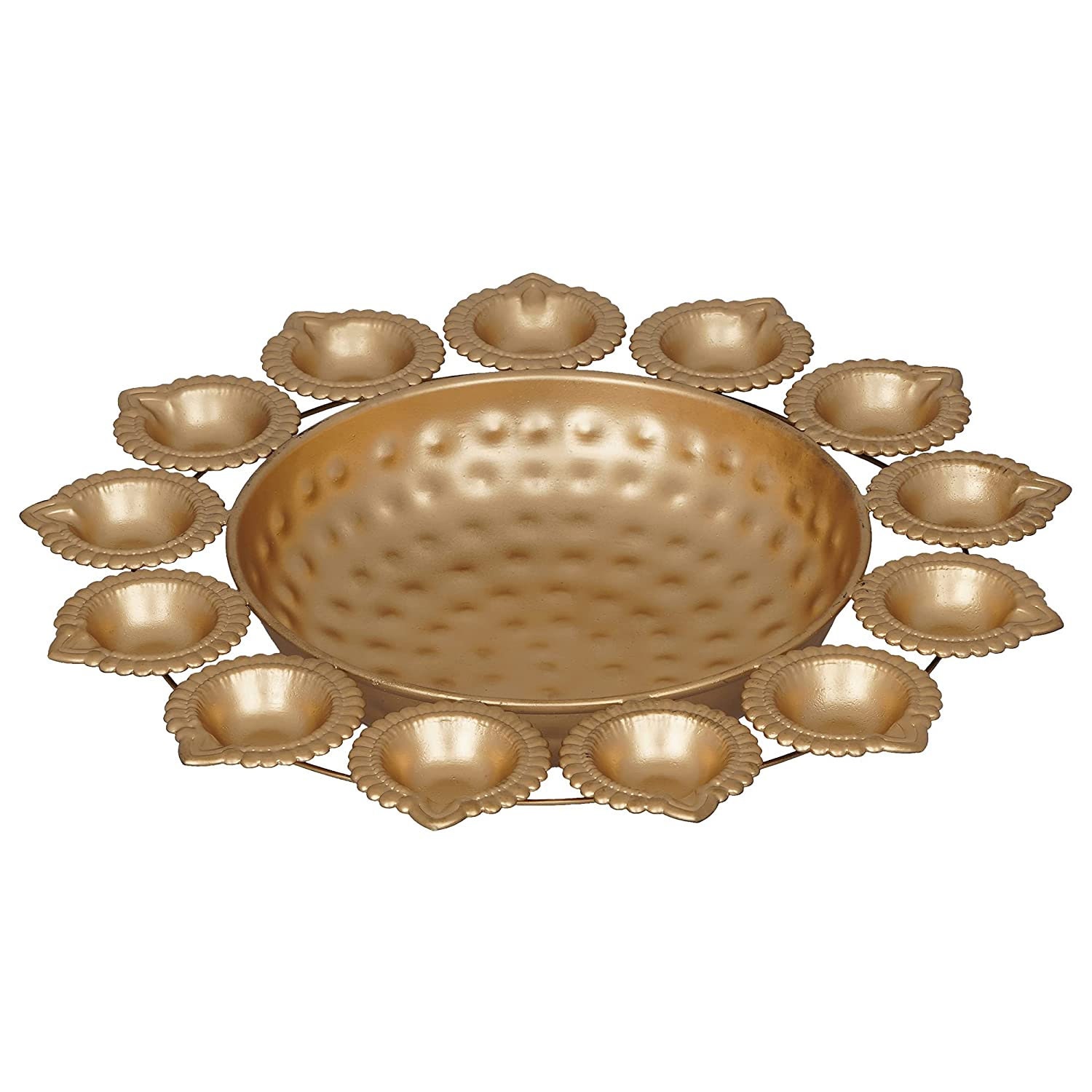 Zeby Crafts Diya Shape Flower Decorative Urli Bowl for Home Handcrafted ...