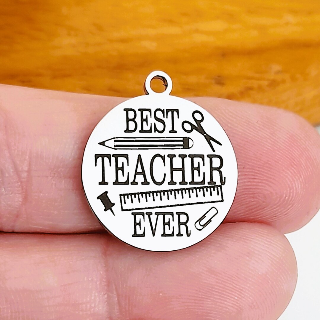Bulk Pack Teacher Charms – Thank You Teacher Gifts, School Themed ...