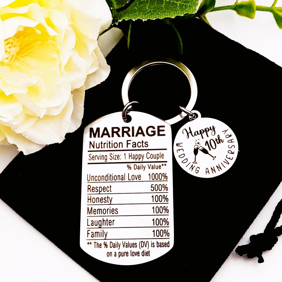 Couple Keychain – Custom Wedding Anniversary Gift for Husband and Wife ...