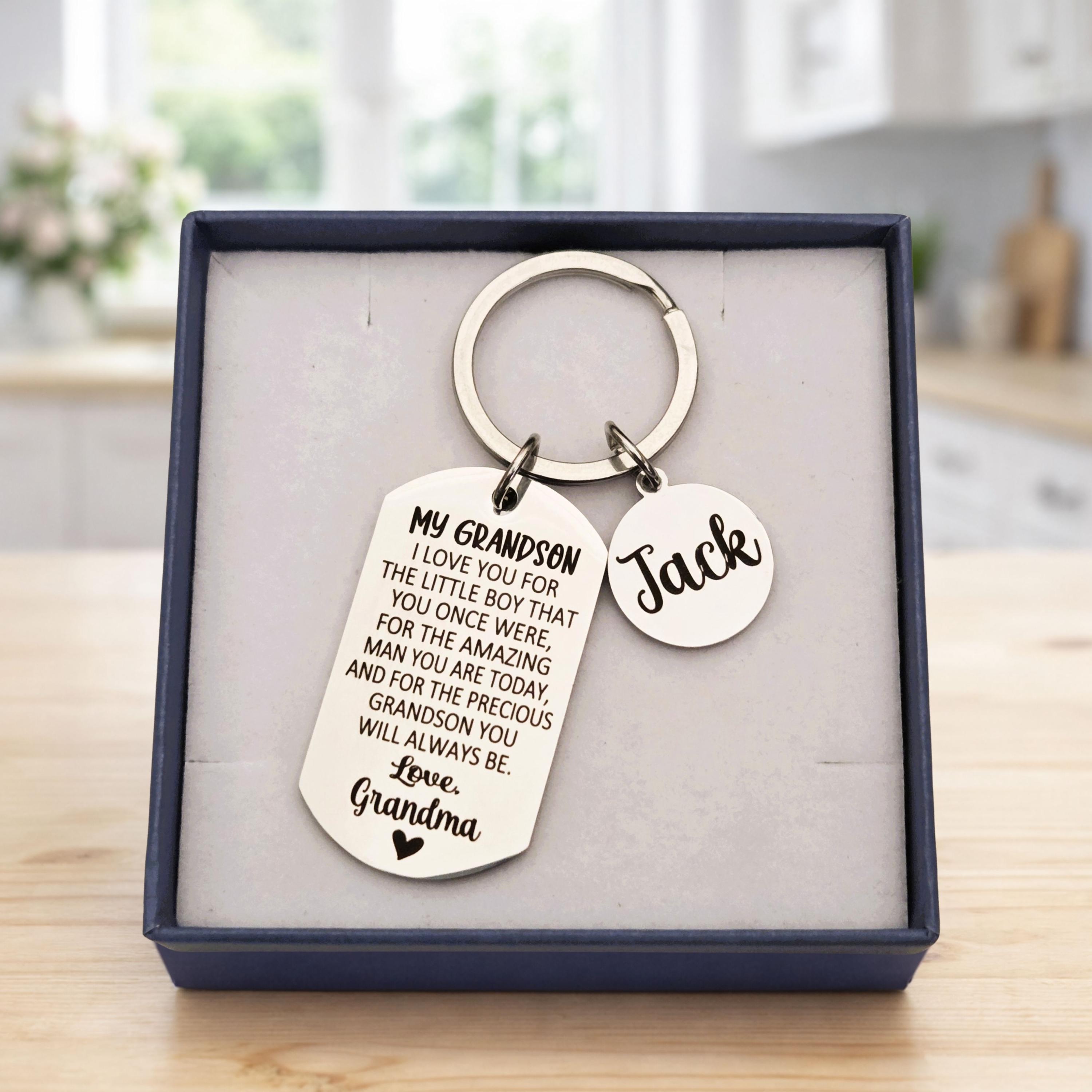Personalised Grandson Keyring From Grandparent – 16th 18th 21st ...