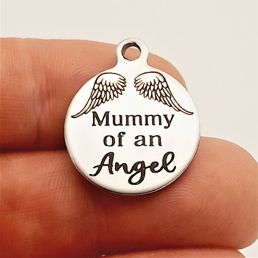 Mummy of an Angel Wings Charm, Loss of an Infant, Baby Loss Pendant ...