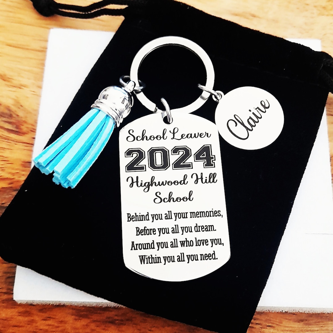 Gift for a School Leaver, 2024 Girls School Leaving Keyring, Gift for ...