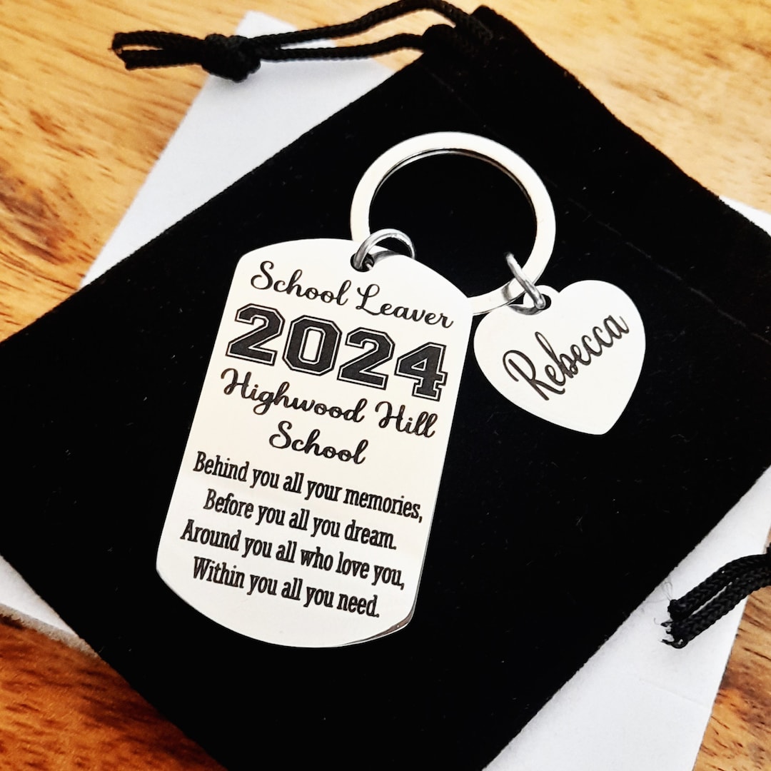 School Leavers 2024 Keyring, Personalised Girls Gift for Year 11 School ...