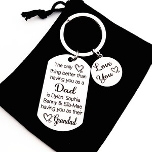 Grandad Keychain, Christmas Gift From Grandchildren for a Dad and ...