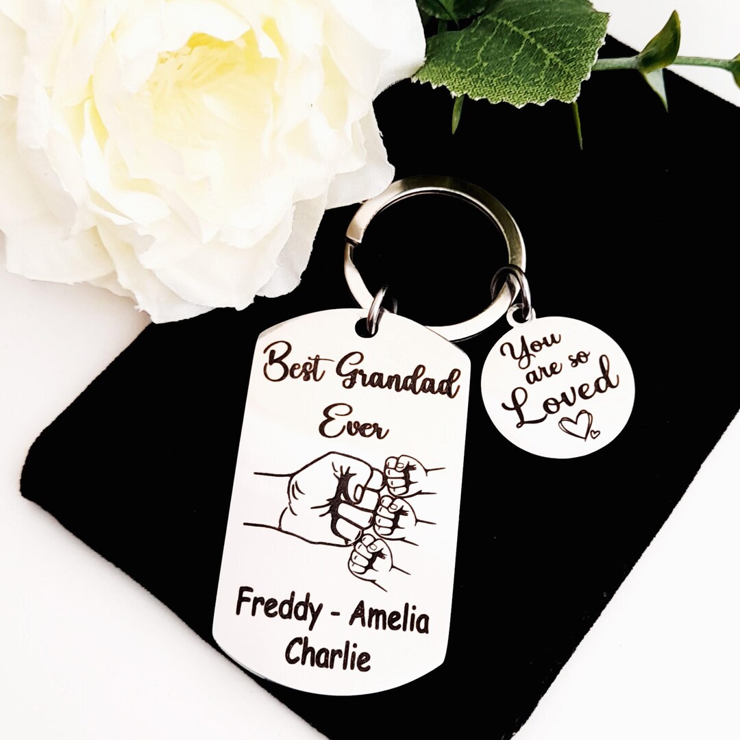 Personalized Grandad Keychain – Gift From Grandchildren - Etsy