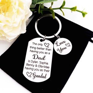Grandad Keychain, Christmas Gift From Grandchildren for a Dad and ...