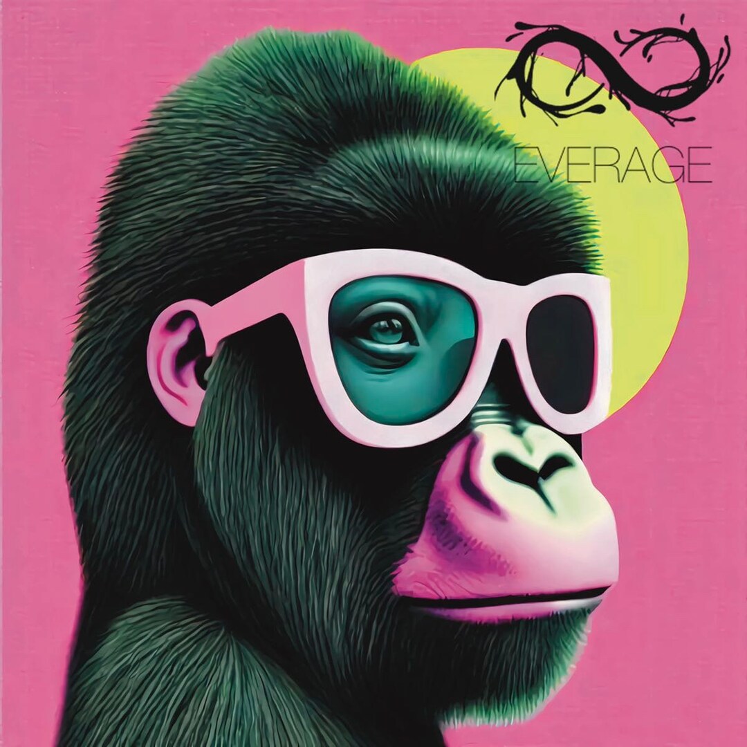 Digital Print Gorilla Glue / Monkey / Monkey / in Neon Pink / Monkey ...