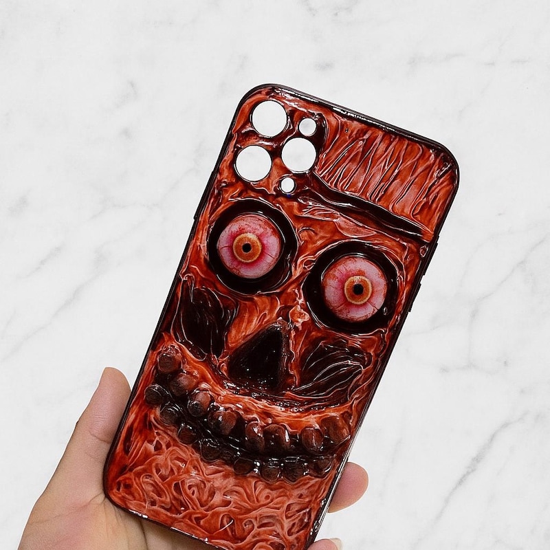 Blue Skull Phone Case - Etsy