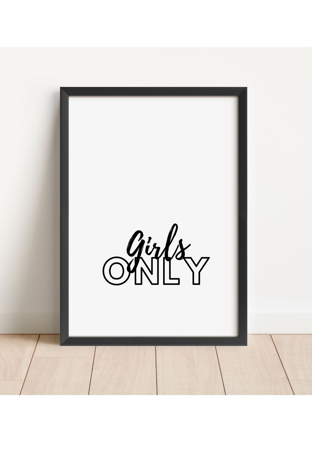 Girls Only Poster, Nursery Wall Art, Modern Wall Art, Educational Print ...