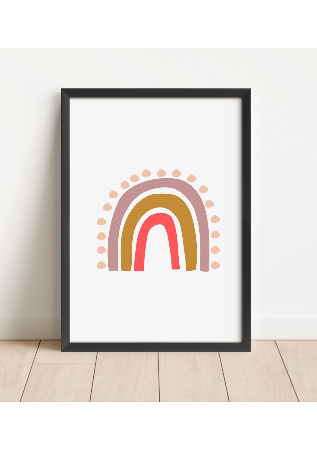 Rainbow Dots Poster, Nursery Wall Art, Modern Printable Wall Art, Kids ...