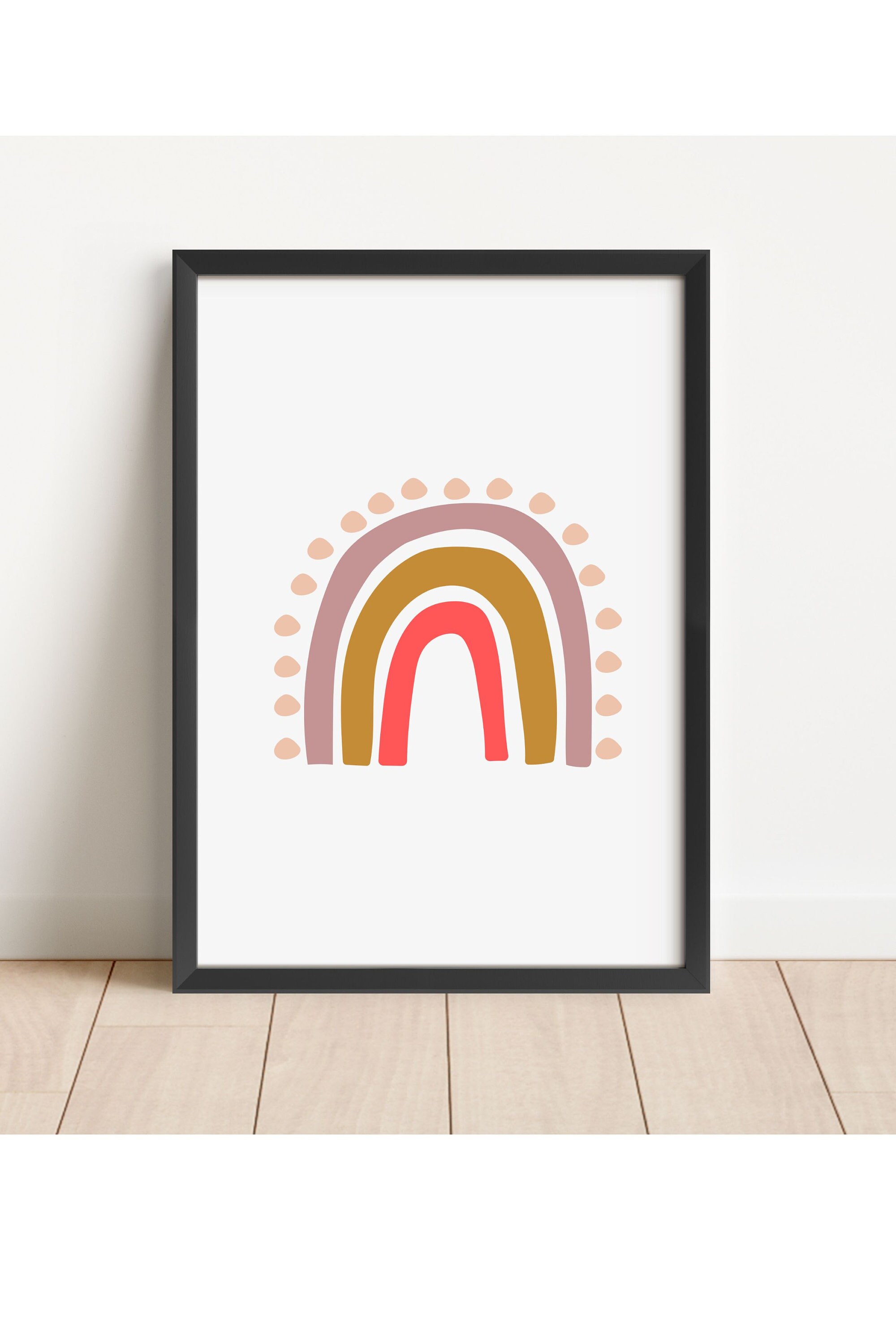 Rainbow Dots Poster, Nursery Wall Art, Modern Printable Wall Art, Kids ...