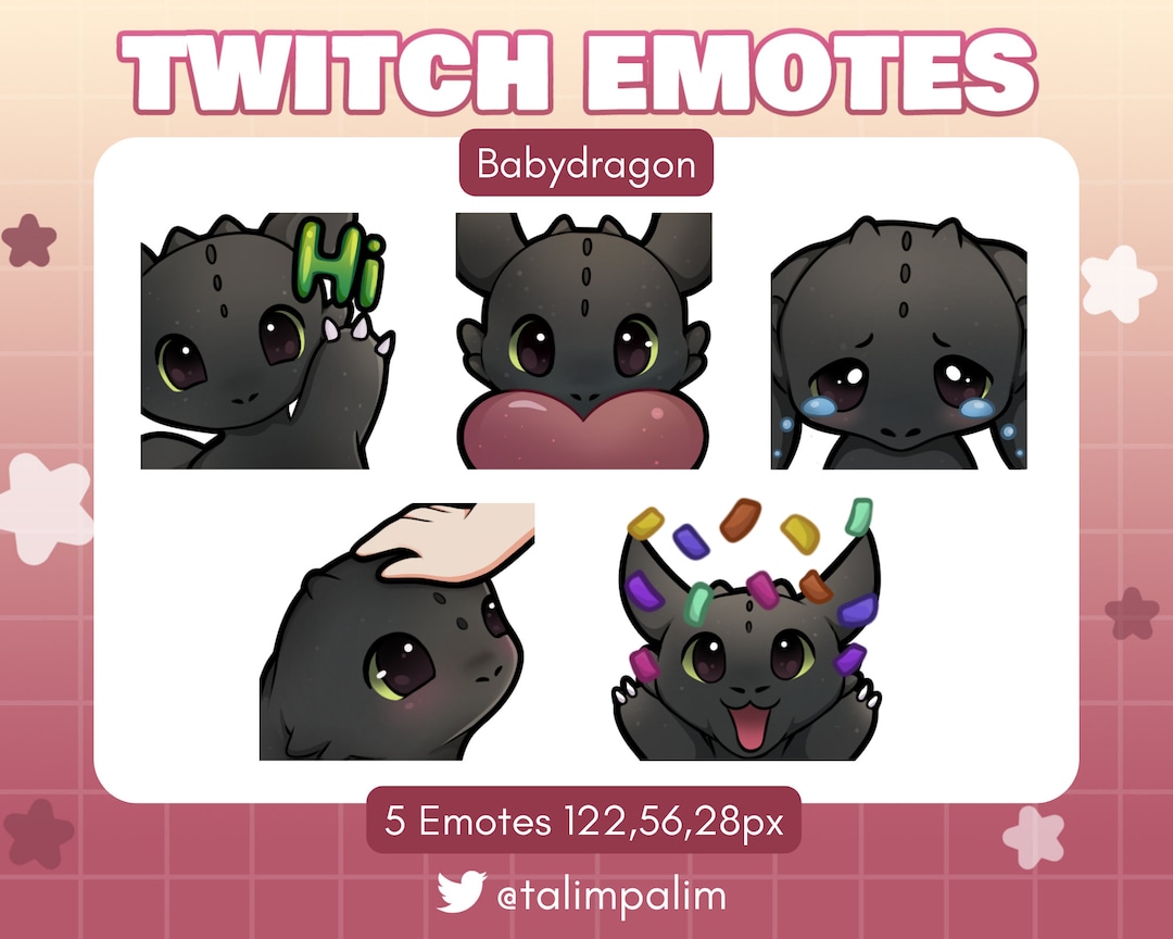 Baby Dragon Emote for Twitch and Discord - Etsy Australia