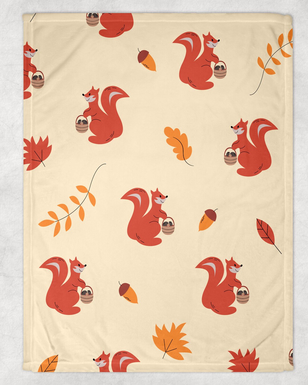 Cute Squirrel Blanket - Squirrel Throw Blanket - Squirrel Fleece ...