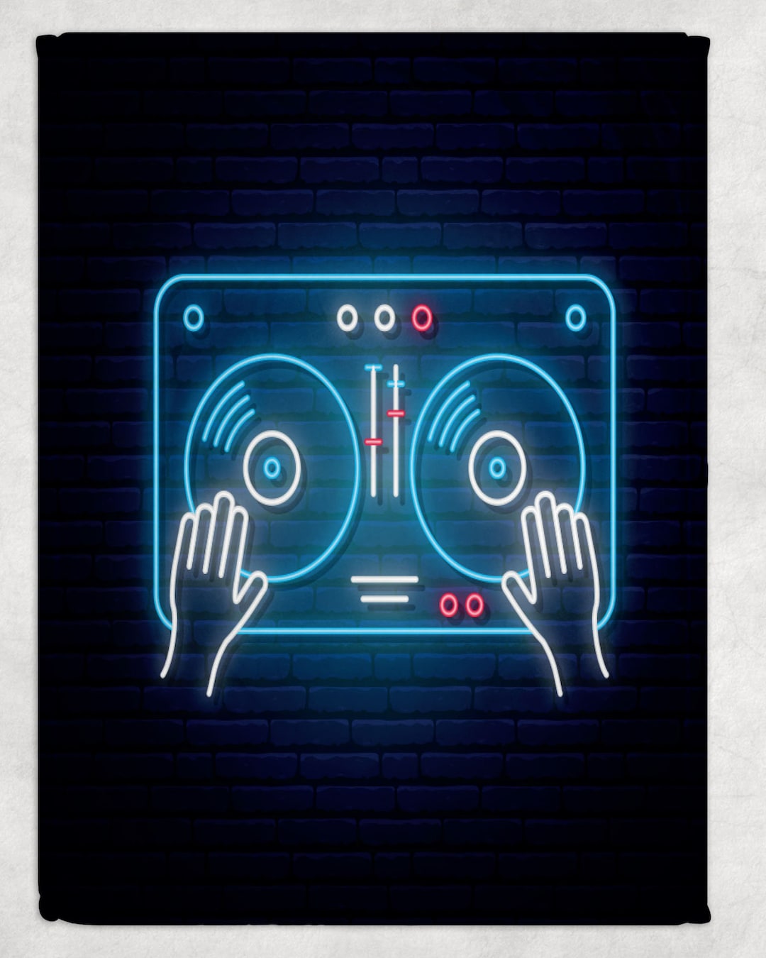 Custom Name DJ Player Metal Sign With LED Lights, DJ Led Sign ...