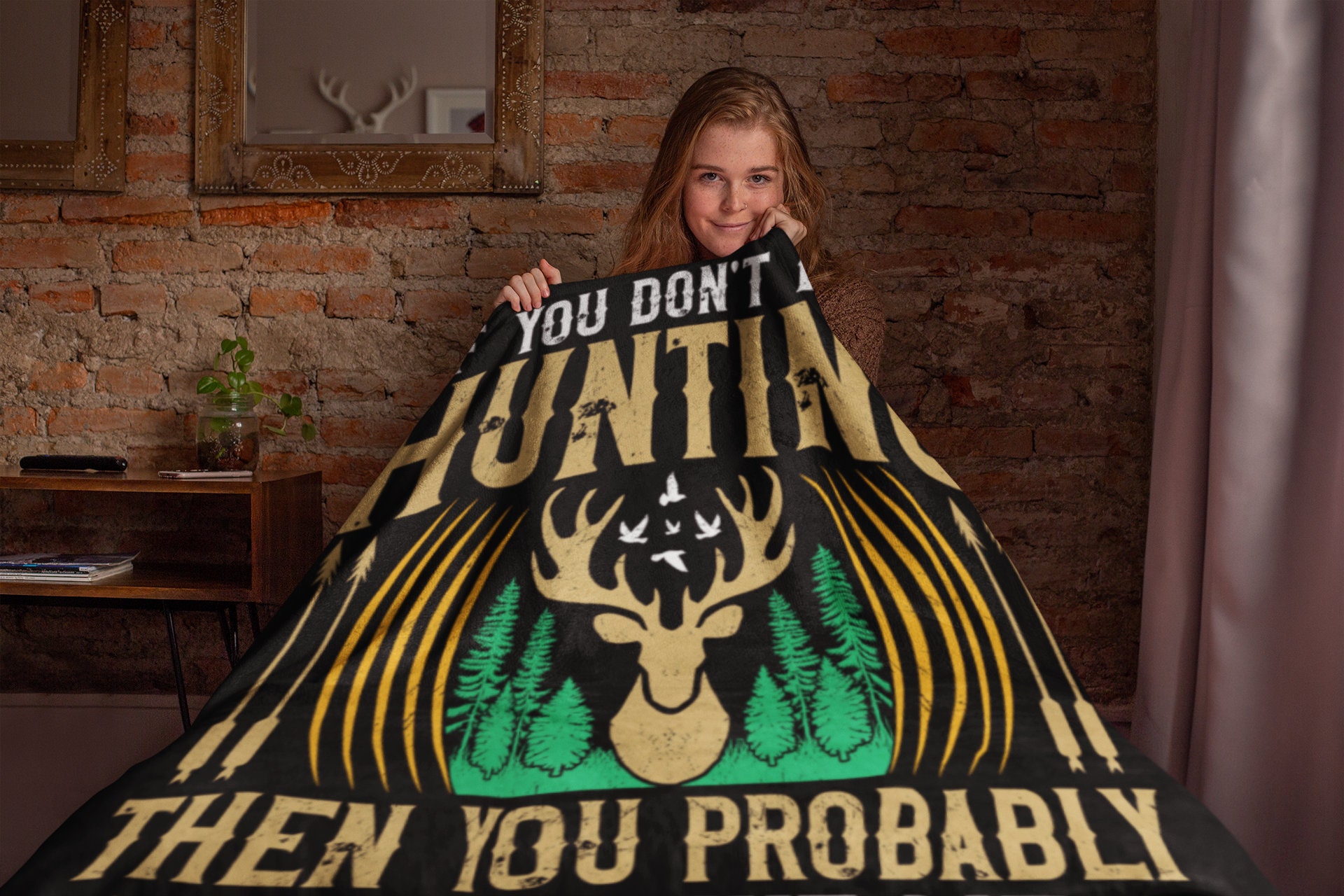 Deer Hunting Gift Deer Hunting Burn to Hunt Fleece Blanket - Etsy