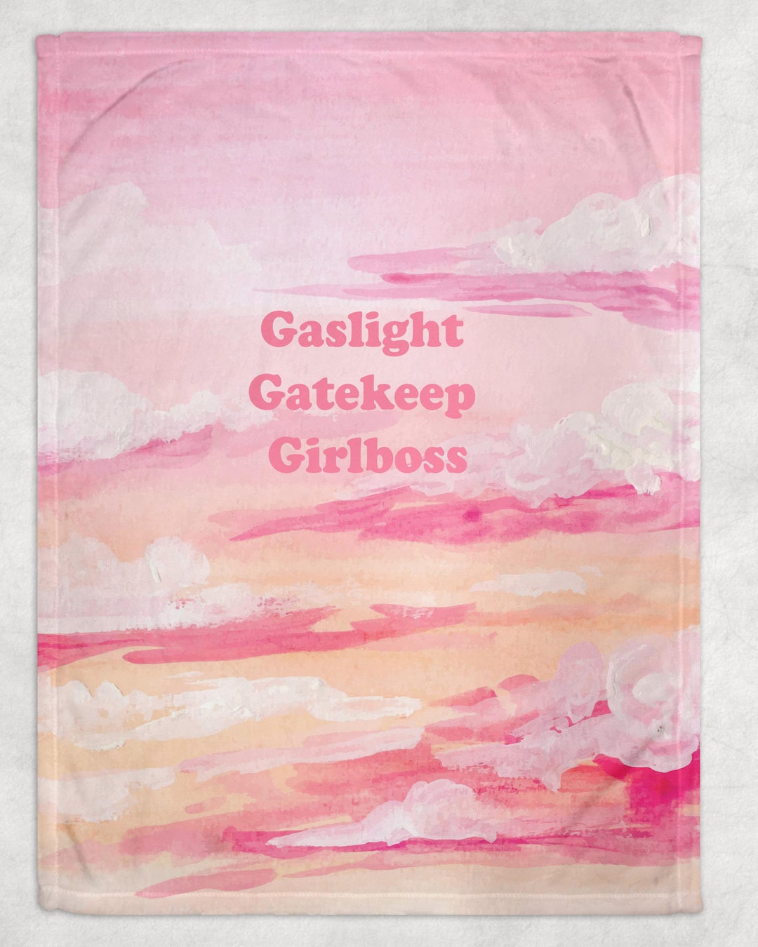 Bibble Meme Blanket Gaslight Gatekeep Girlboss Fleece Blanket - Etsy