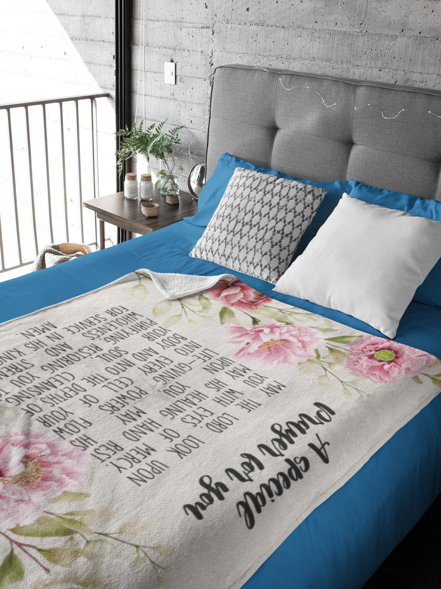 Personalized Healing Message Blanket, Prayer Blanket,positive Thoughts ...