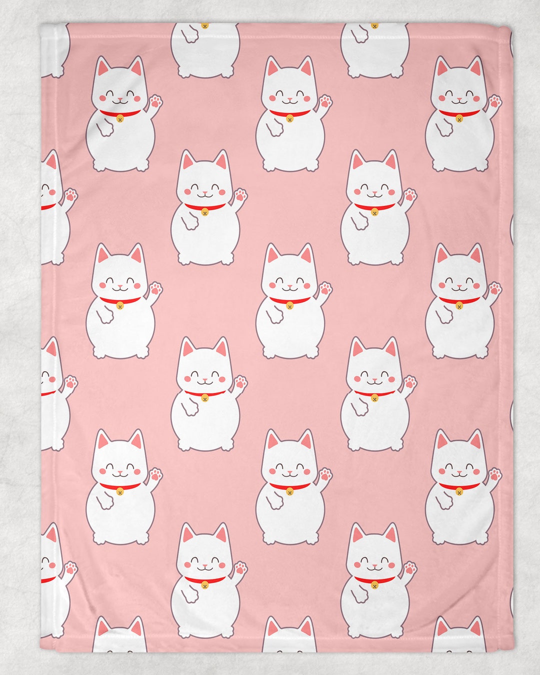Vintage Japanese Cat Blanket Black Cat Fleece Throw Blanket: - Etsy