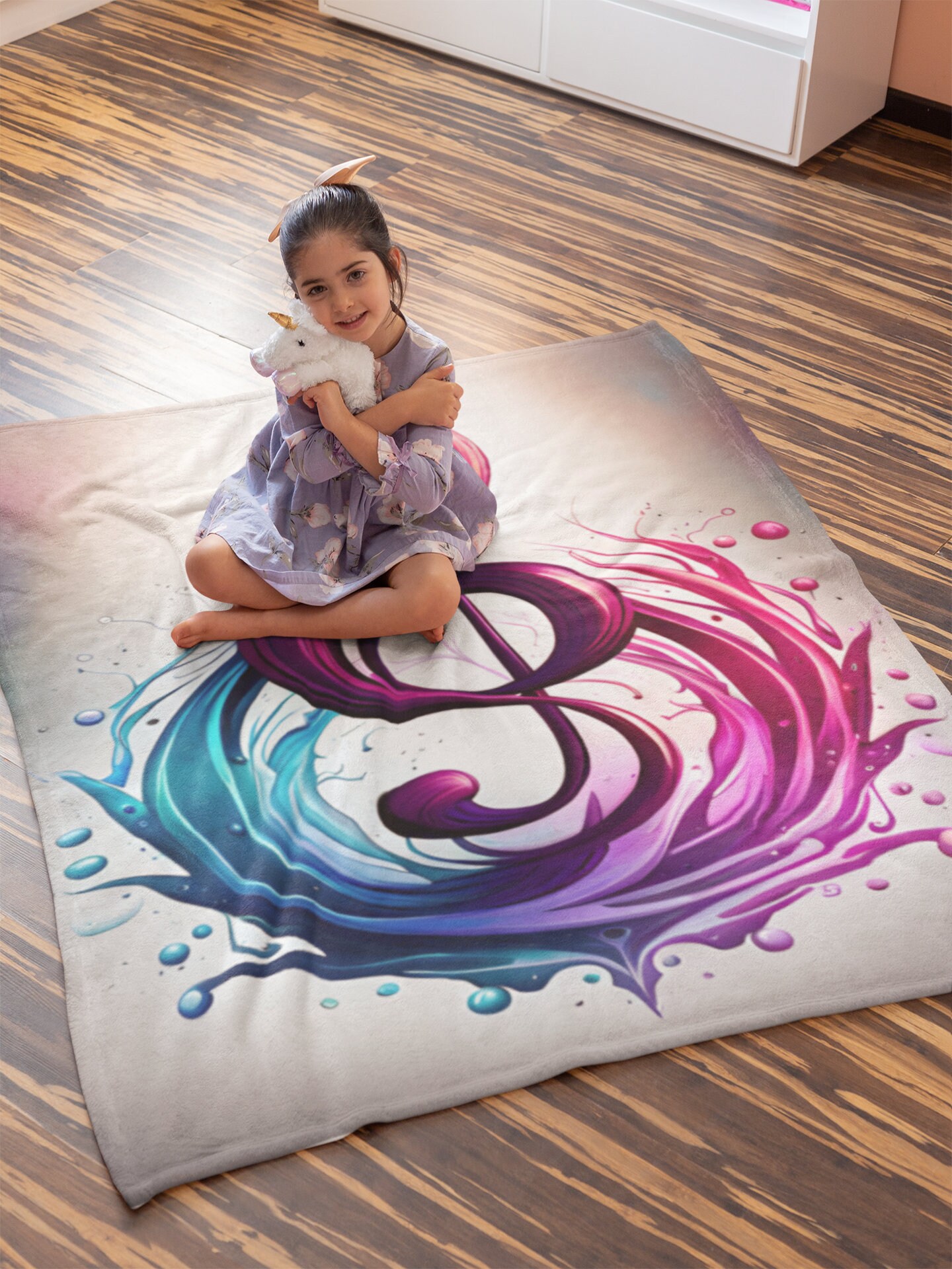 Treble Clef Blanket / Music Notes Blanket / Music Throw Blanket / Music ...