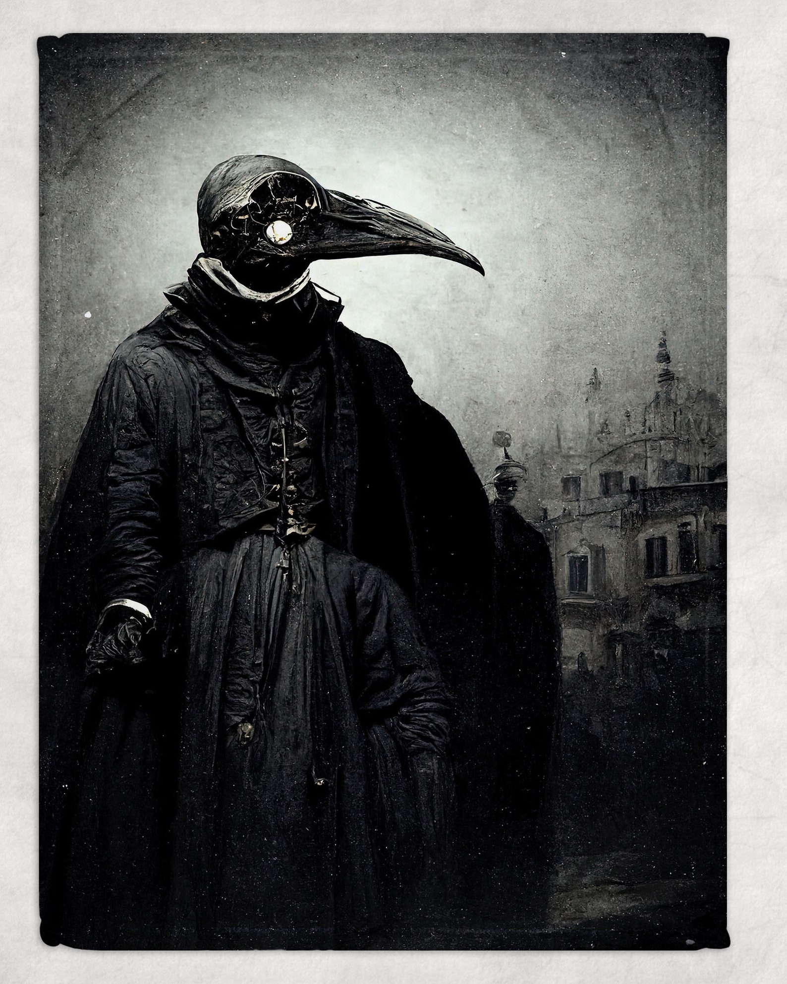 Plague Doctor Gothic Home Decor Gothic Bedding Plague Doctor Fleece ...
