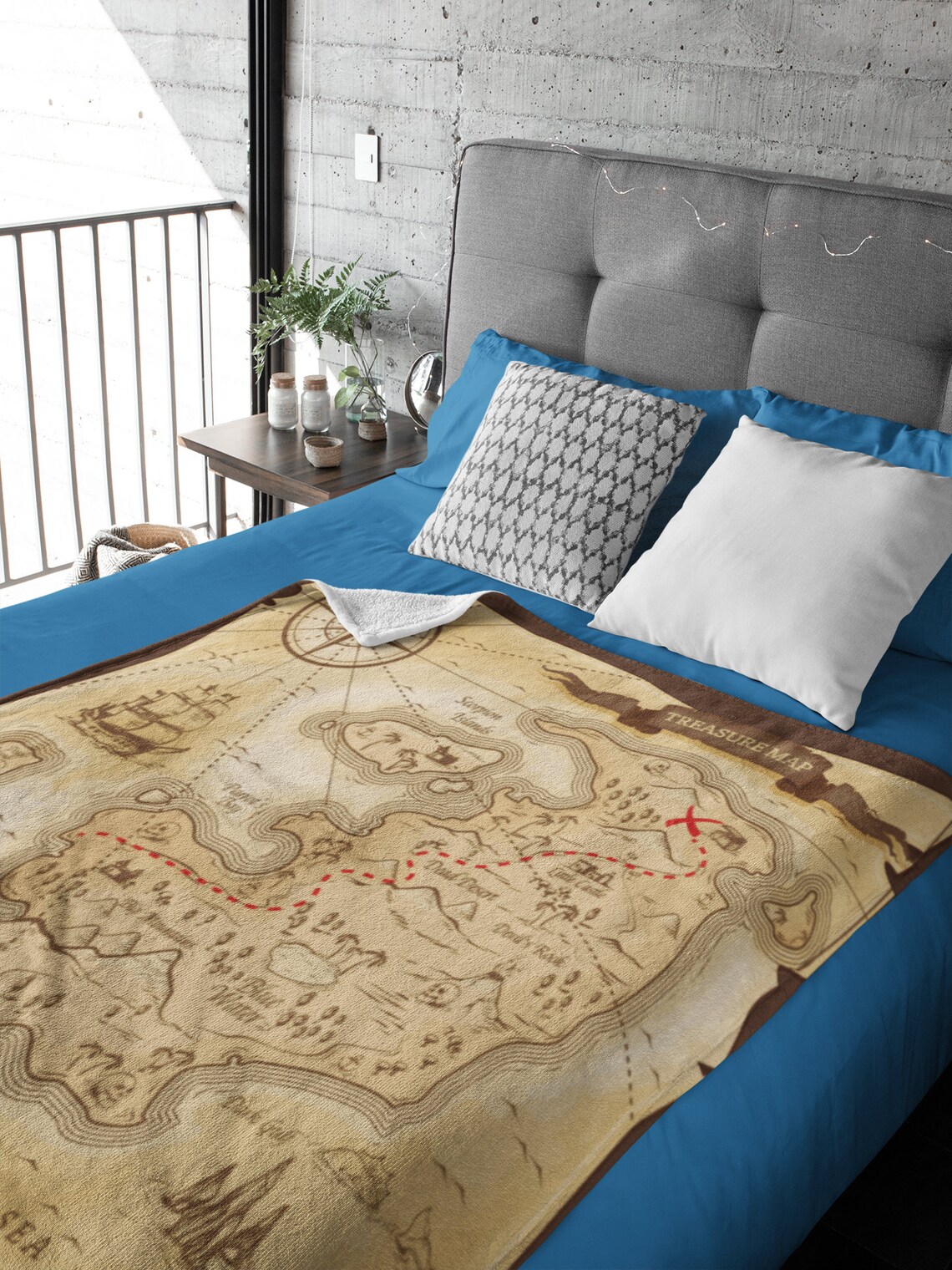 Personalized Pirate Blanket, Custom Treasure Map Blanket, Gifts for ...