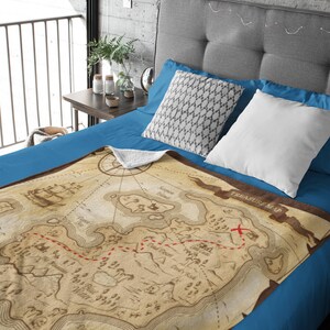 Personalized Pirate Blanket, Custom Treasure Map Blanket, Gifts for Kids, Pirate Birthday ...